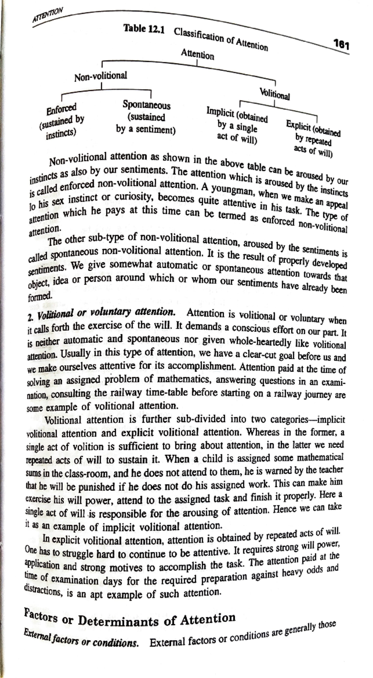 Determinants of Attention (SK Mangal) - 'lable12 Classificati onof Att ...