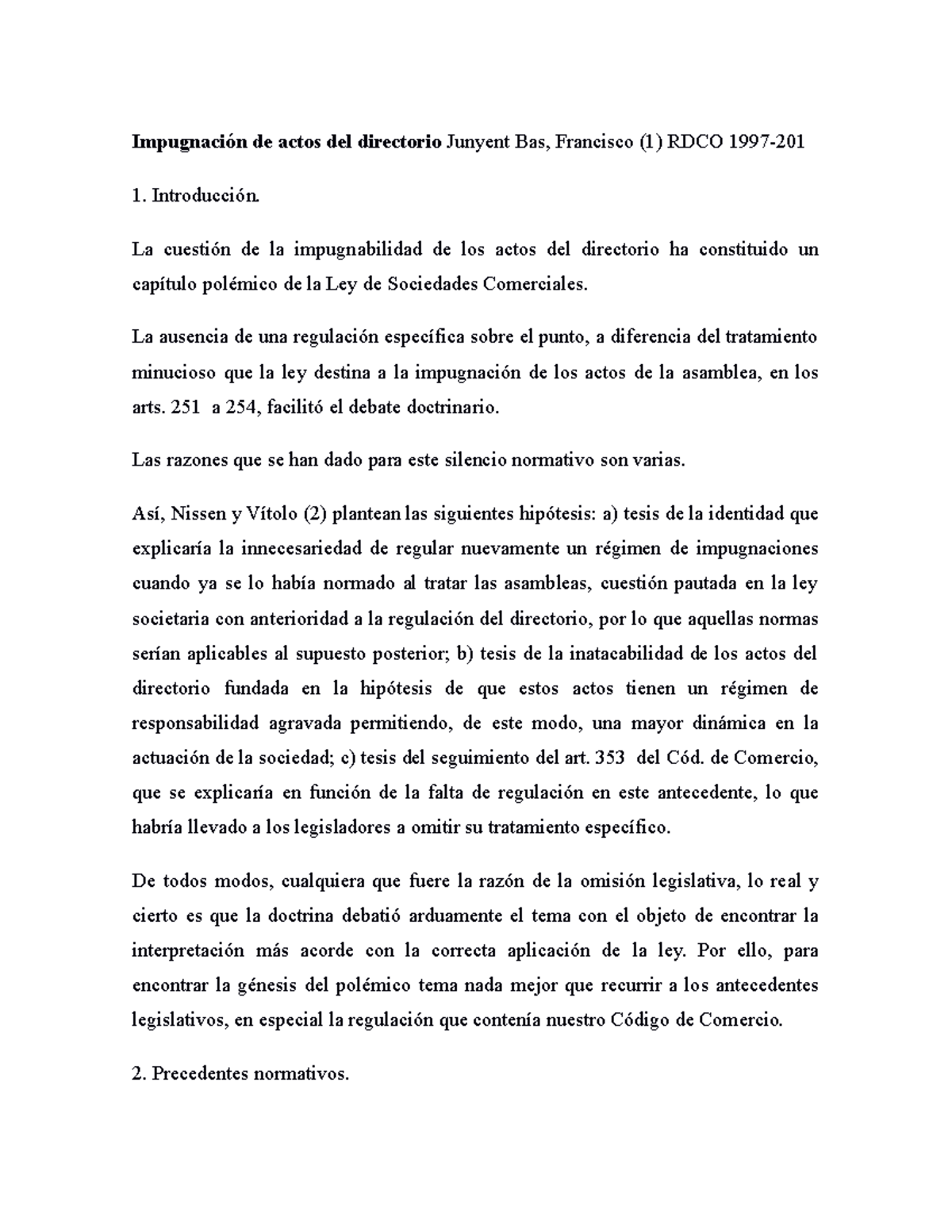 Impugnación de actos del directorio - Impugnación de actos del ...