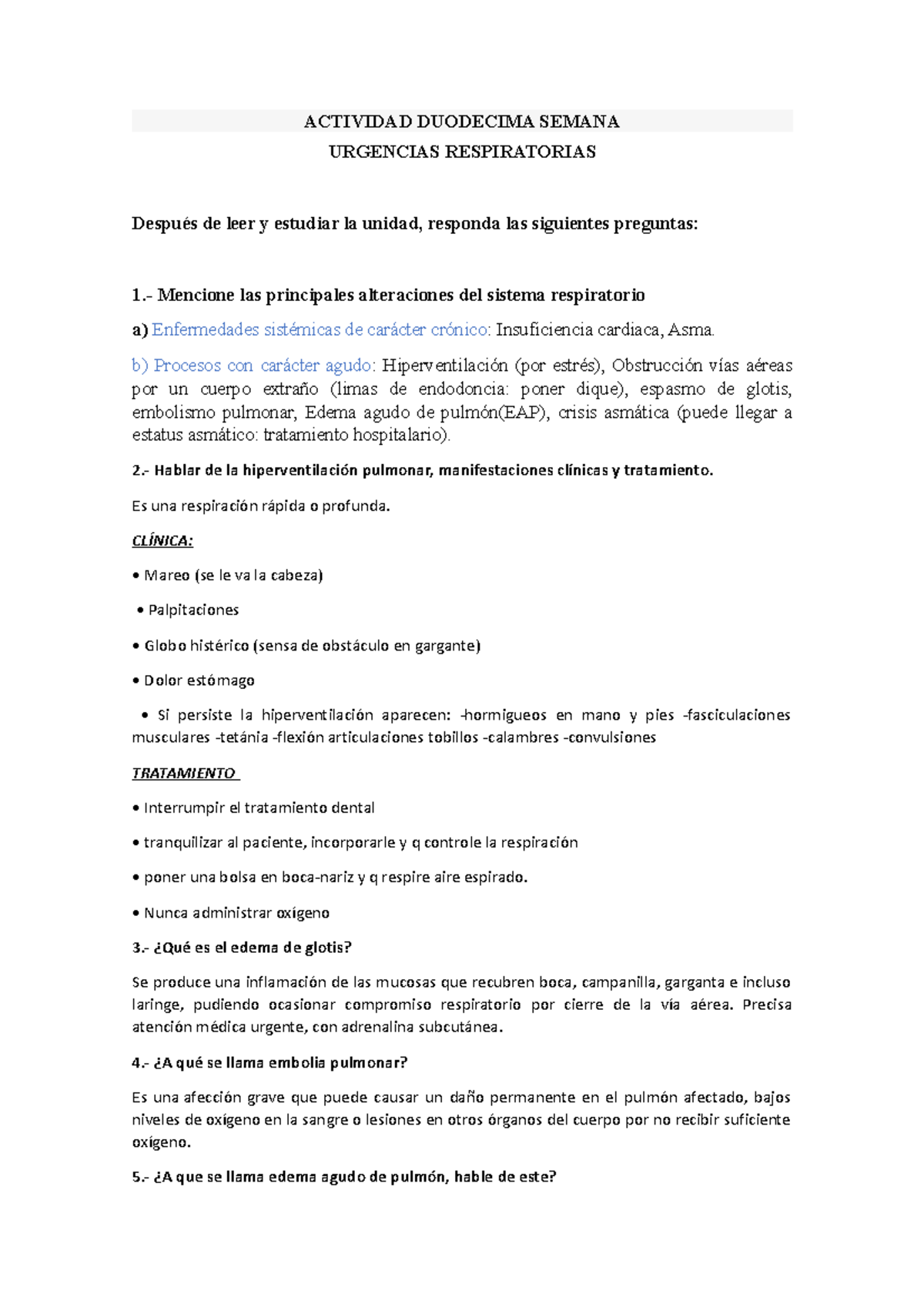 Actividad Duodecima Semana - ACTIVIDAD DUODECIMA SEMANA URGENCIAS ...