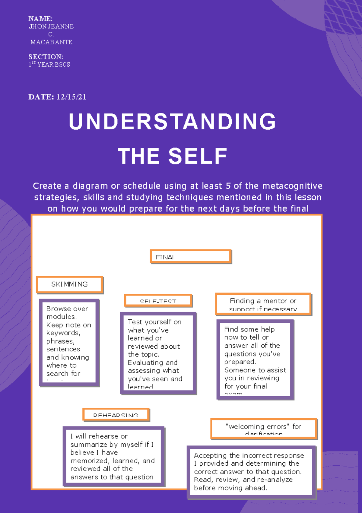 Act 15 - Intelligent Behavior - NAME: J HON JEANNE C. MACABANTE SECTION ...
