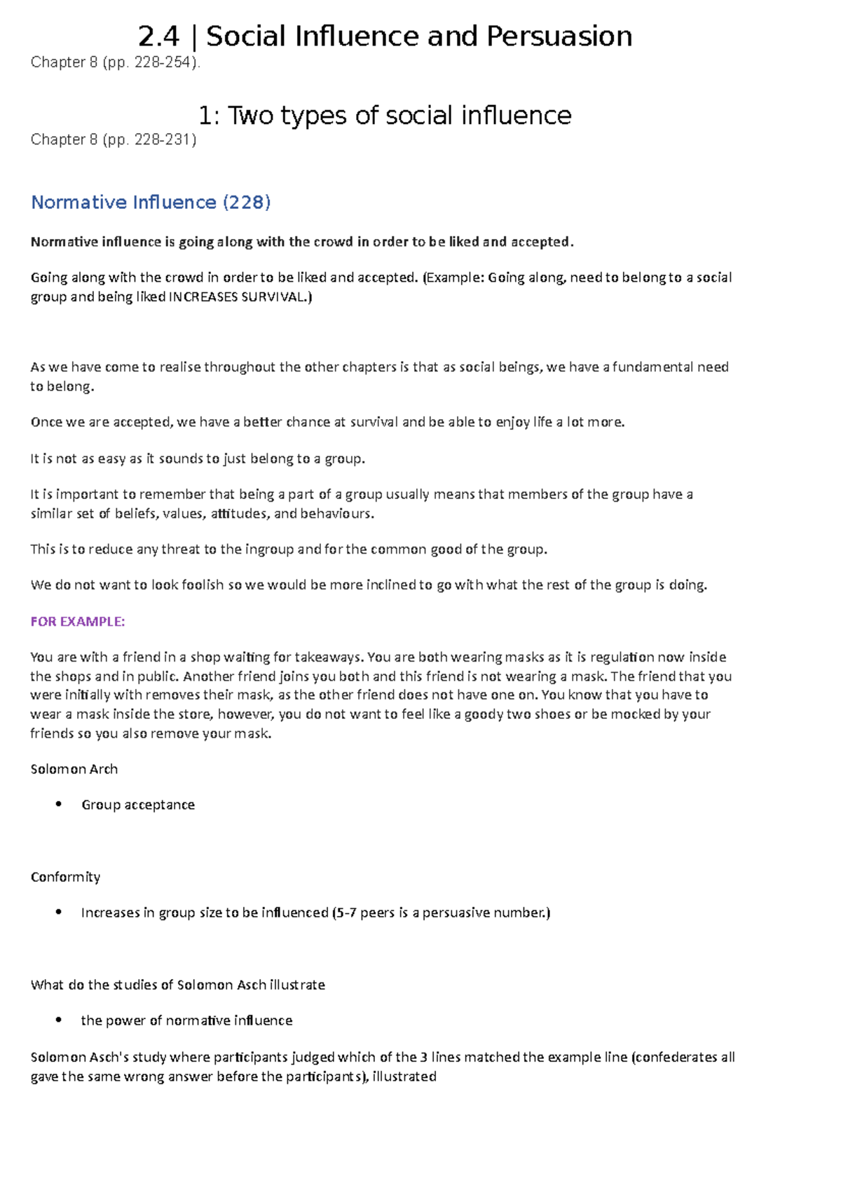 2 - NWU Potchefstroom BCom Industrial Psychology - 2 | Social Influence ...