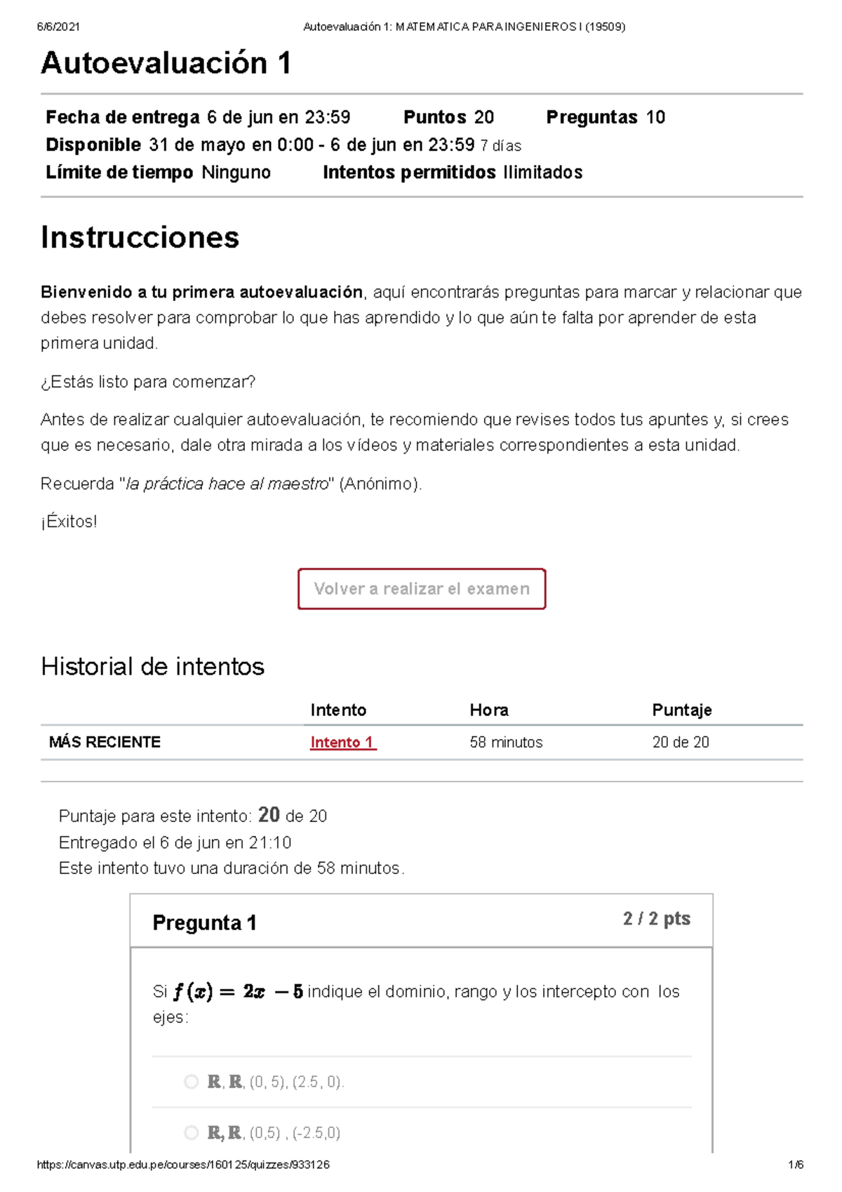 Autoevaluación 1 - (ACV-S04) Evaluación Permanente 1 - Evaluación en linea calificada 2 - - Studocu