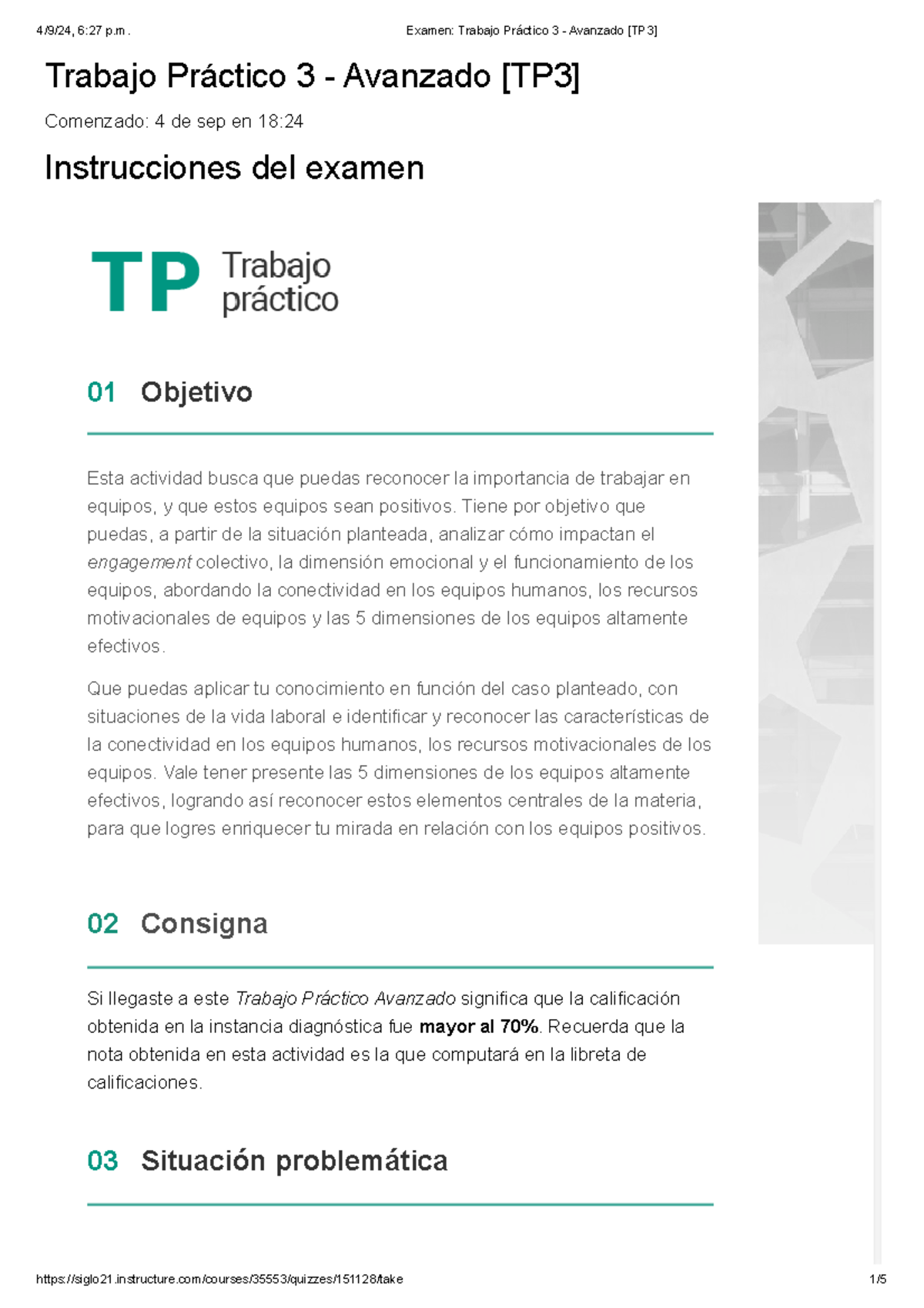 Examen Trabajo Práctico 3 - Avanzado [TP3] 100% - Trabajo Práctico 3 ...