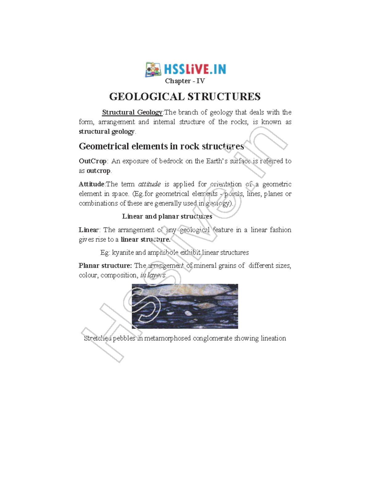 Hsslive-xii-geology-Chapter-4 Geological Structures - Chapter - IV ...