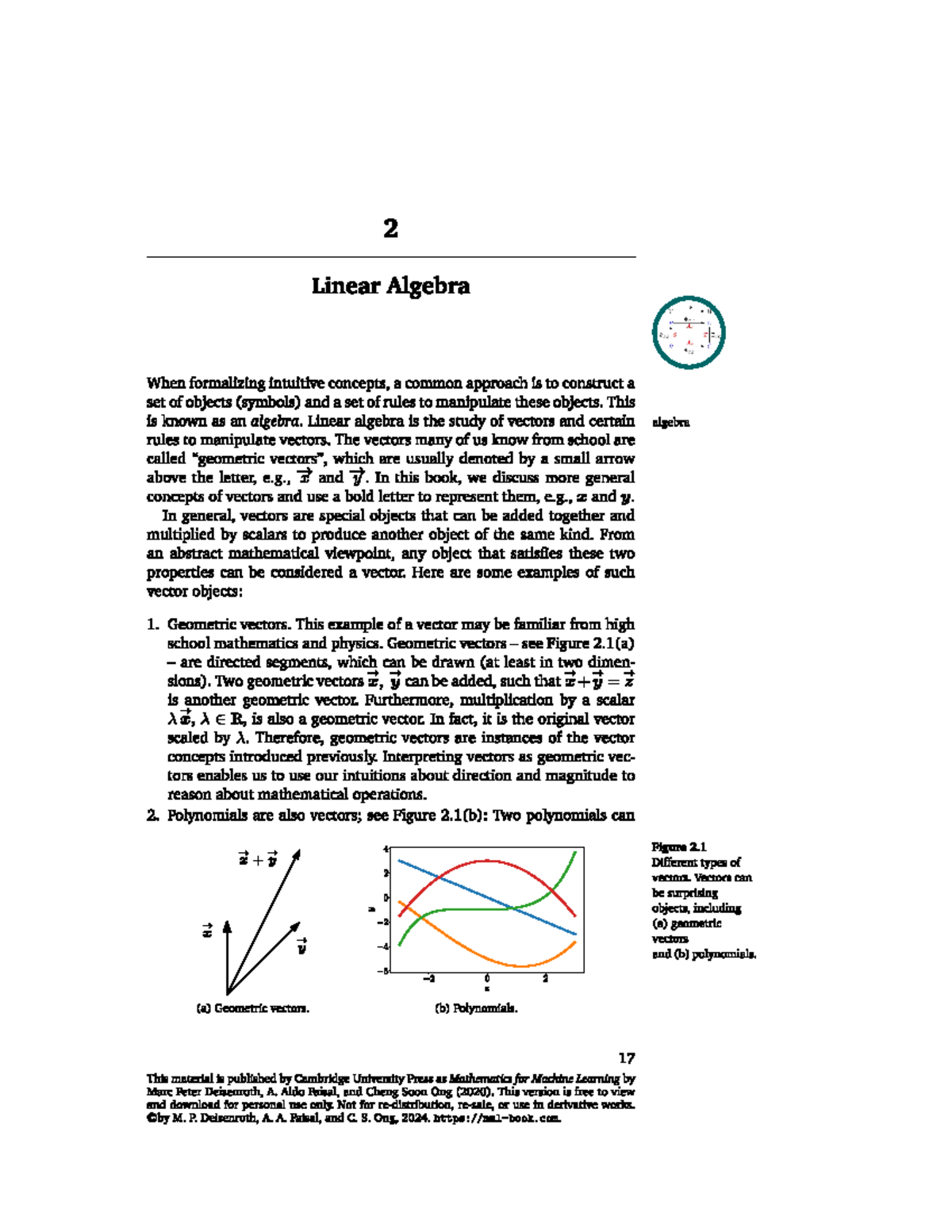 Chap2 Linear Algebra - Readme - Đại số - chính quy / nghịch đảo / không suy biến - Studocu