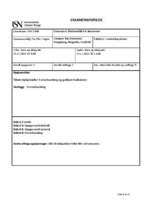 Formelsamling-2022 - formelark - Formelsamling – STA1000 Statistikk 1 ...