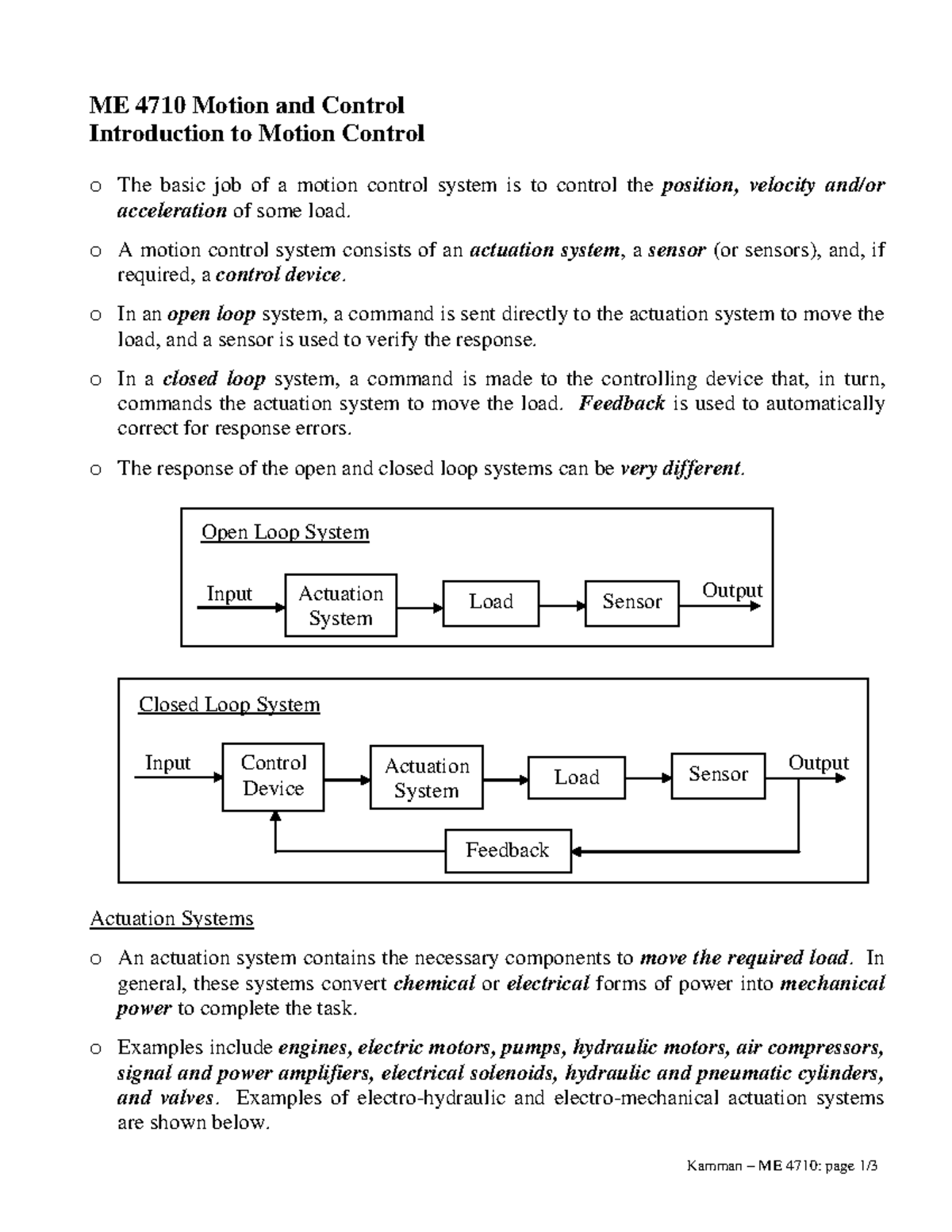 ME471Introductionto Motion Control - Kamman – ME 4710: page 1/ ME 4710 ...