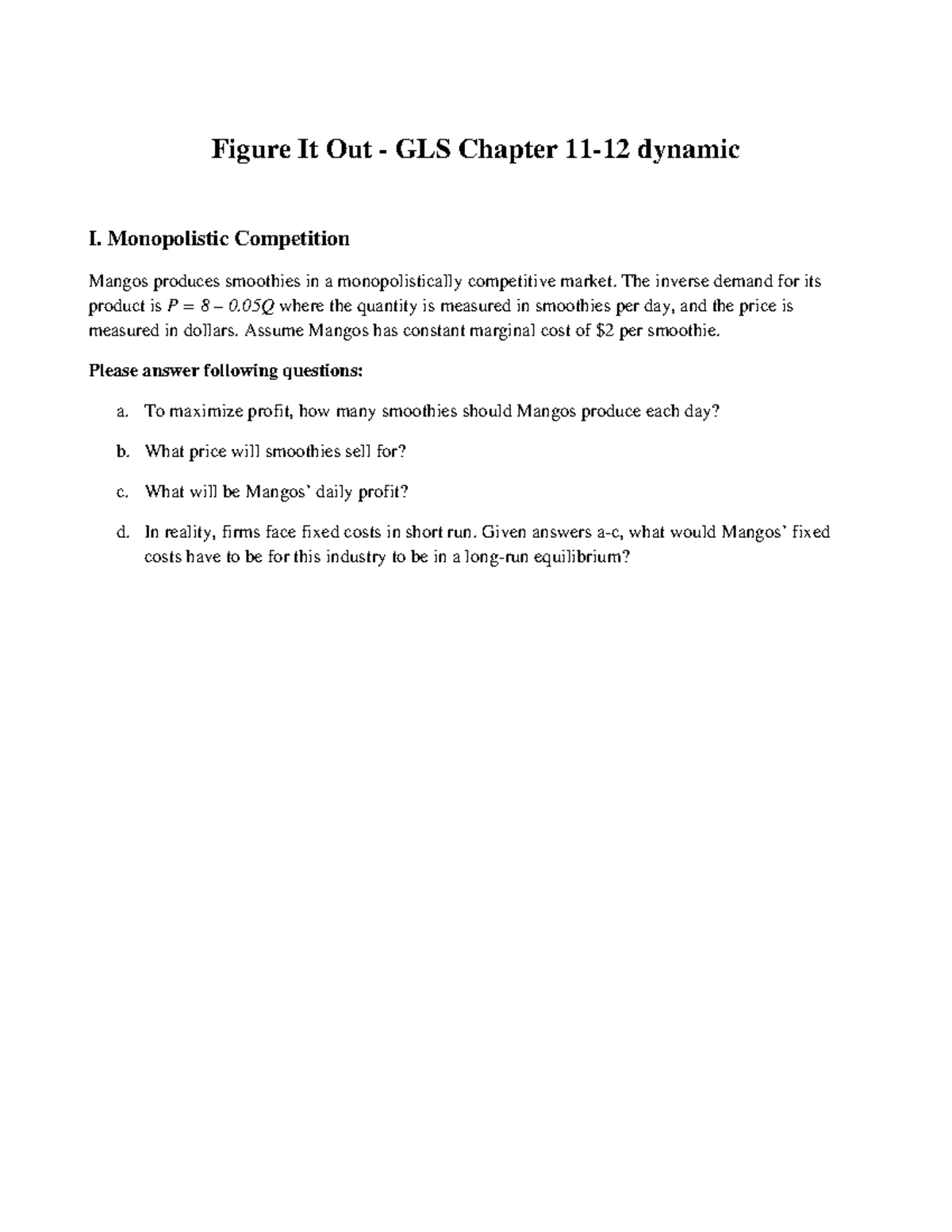 Chapter 11 with solutions - Figure It Out - GLS Chapter 11-12 dynamic I ...