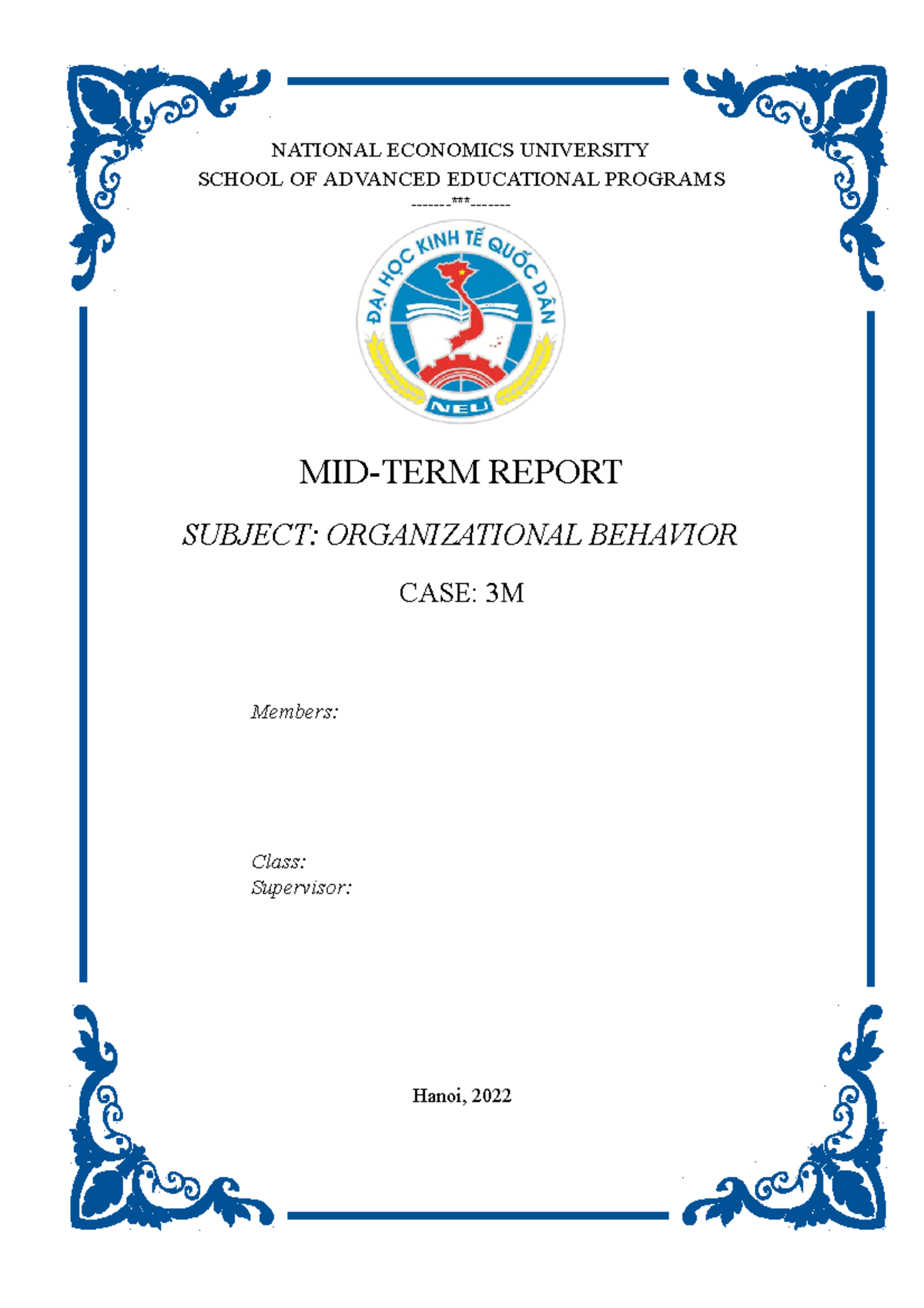 3M-Case - 3M Case - NATIONAL ECONOMICS UNIVERSITY SCHOOL OF ADVANCED EDUCATIONAL PROGRAMS ...