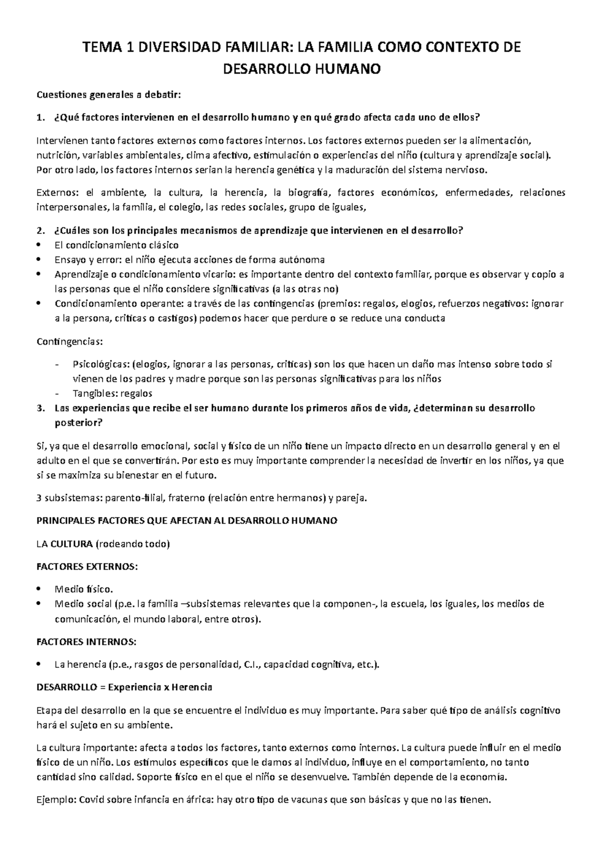 TEMA 1 Diversidad Familiar - TEMA 1 DIVERSIDAD FAMILIAR: LA FAMILIA COMO CONTEXTO DE DESARROLLO ...