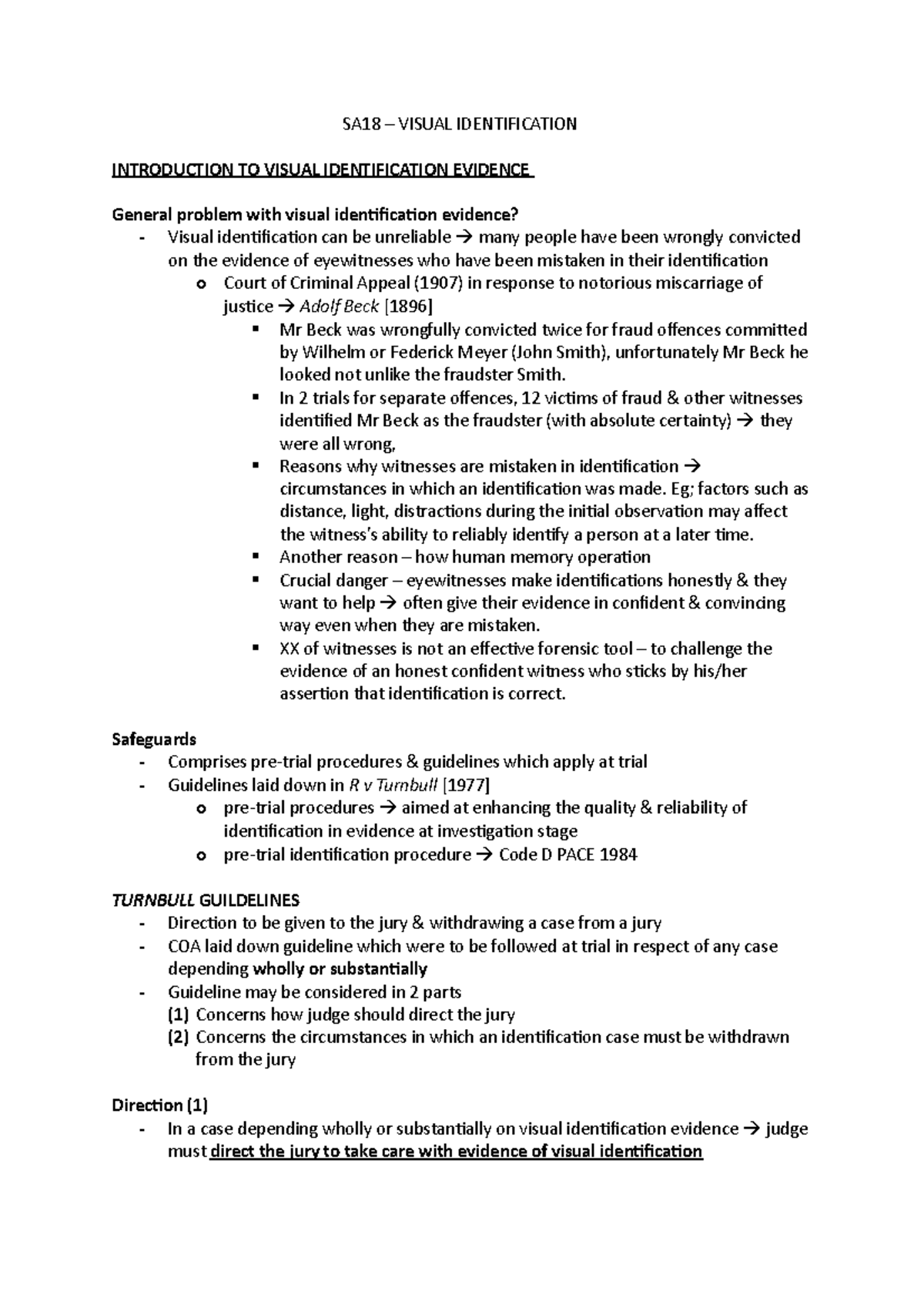 SA18 - Visual Identification Evidence - SA18 – VISUAL IDENTIFICATION ...