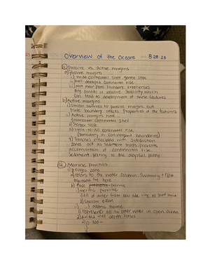Oceanography Notes - Christopher Semenick - Oceanography Notes Plate ...