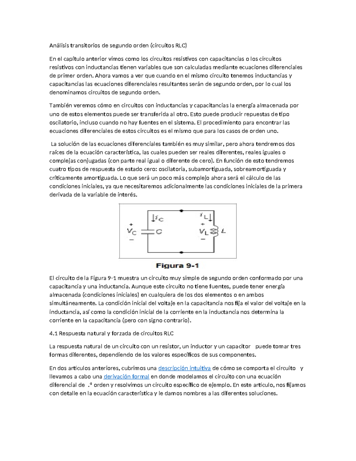 Análisis transitorios de segundo orden - Análisis transitorios de segundo orden (circuitos RLC ...