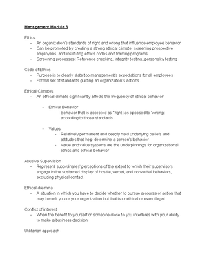 Management Module 4 - These groups make up the company’s stakeholders ...