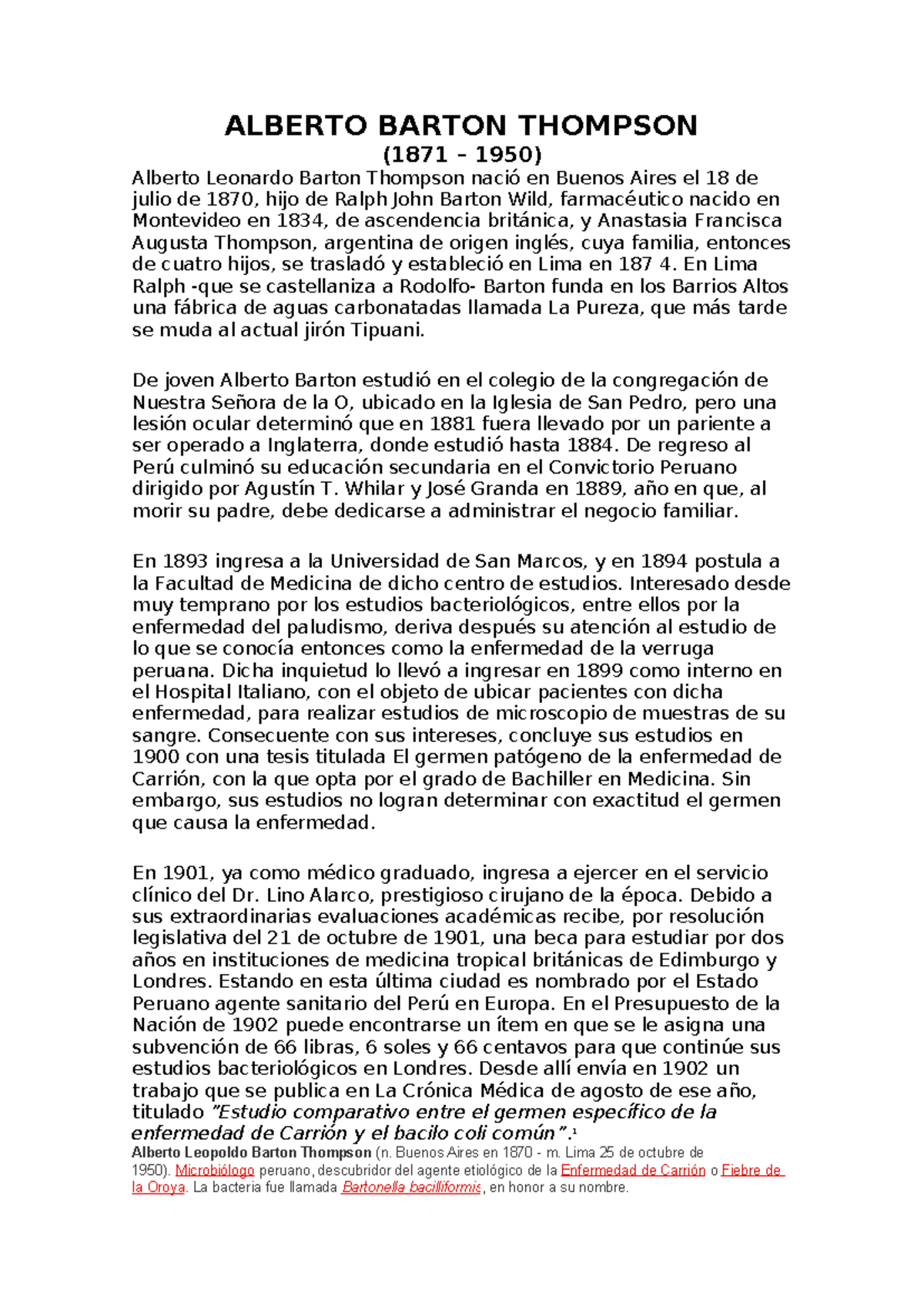 Alberto Barton Thompson - ALBERTO BARTON THOMPSON (1871 – 1950) Alberto ...