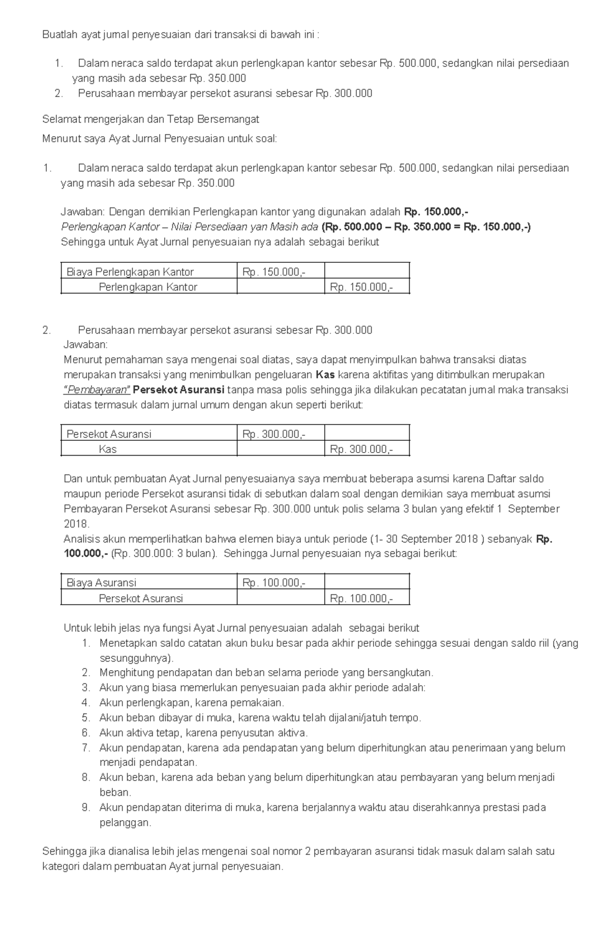 Pdfcoffee - Diskusi 2 - Buatlah ayat jurnal penyesuaian dari transaksi di bawah ini : Dalam ...
