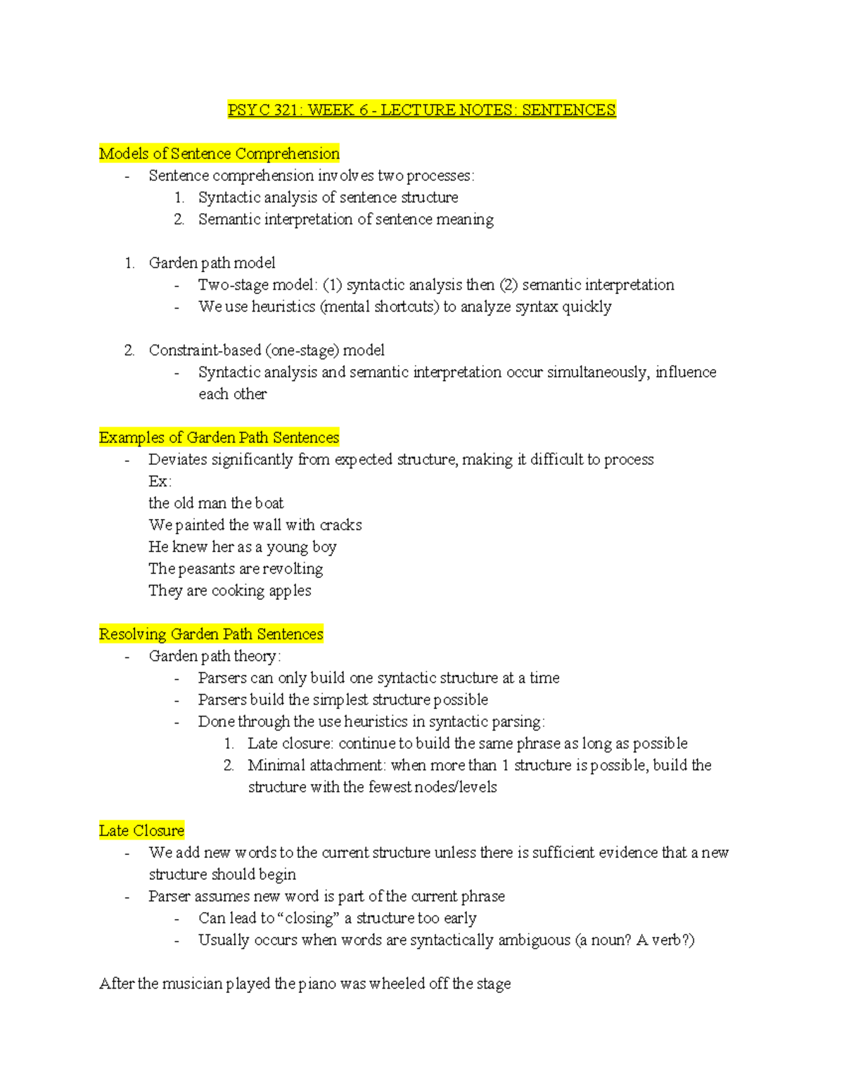 Psyc 321 Week 6 Lecture Notes Psyc 321 Week 6 Lecture Notes