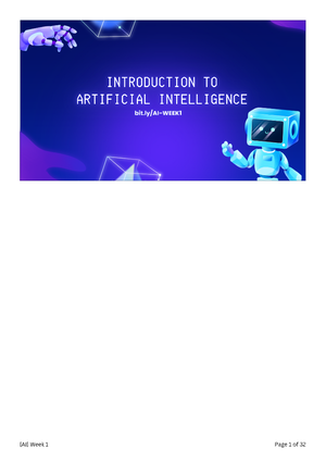 AI 1 - Supplemental Assignments on the Overview of AI, History of AI, and Fundamental - Reign ...