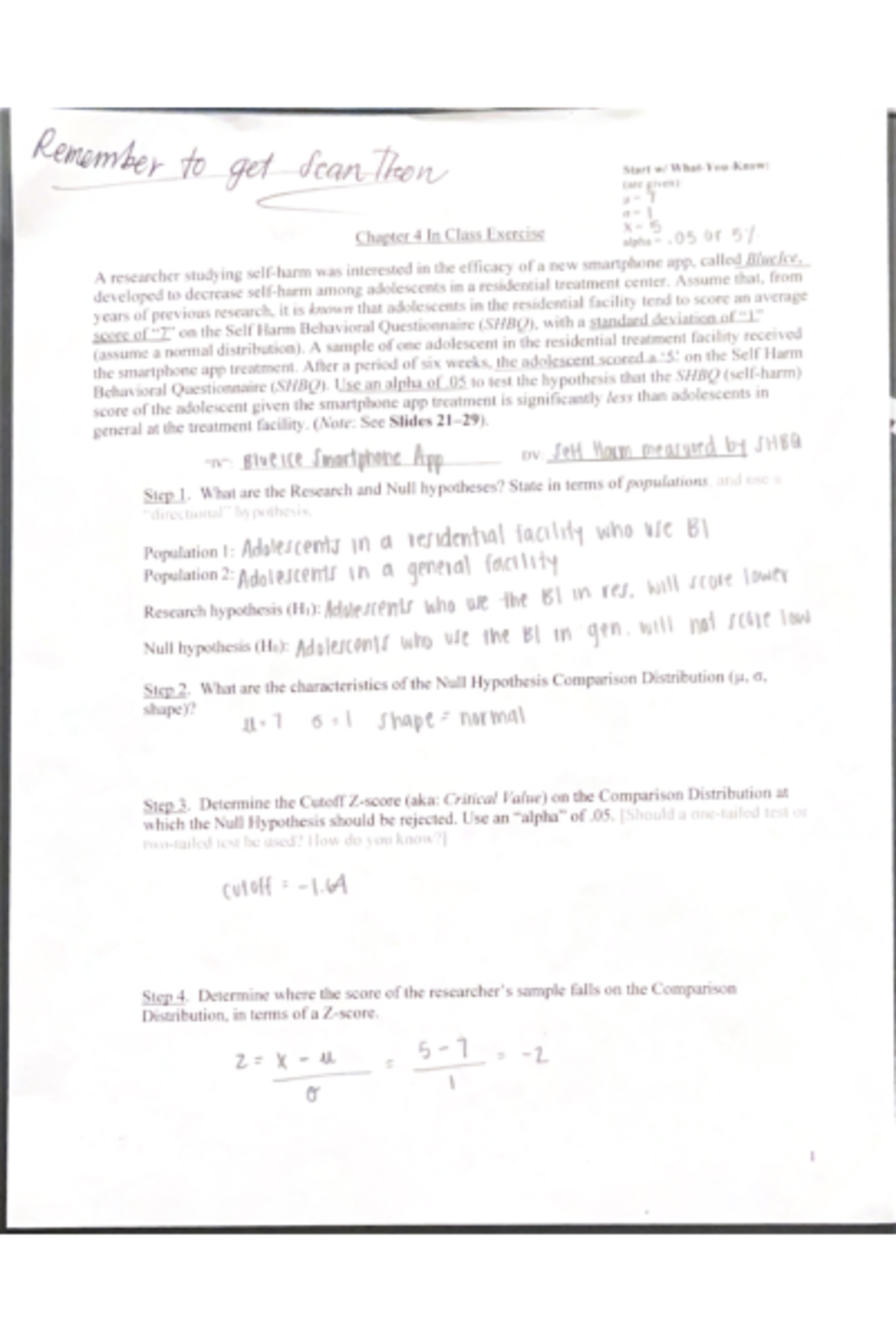 Photo 8 - Homework and Classwork notes - PSY 305 - Studocu