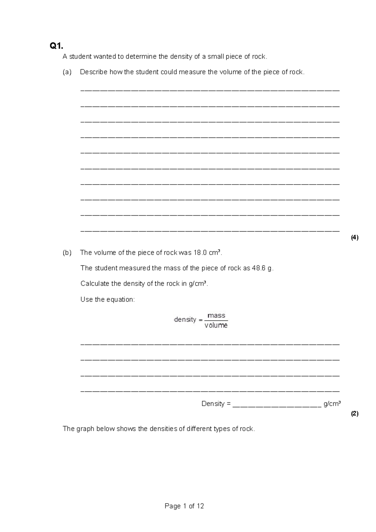 Triple Science P6 Questions and Answers - Q1. A student wanted to ...