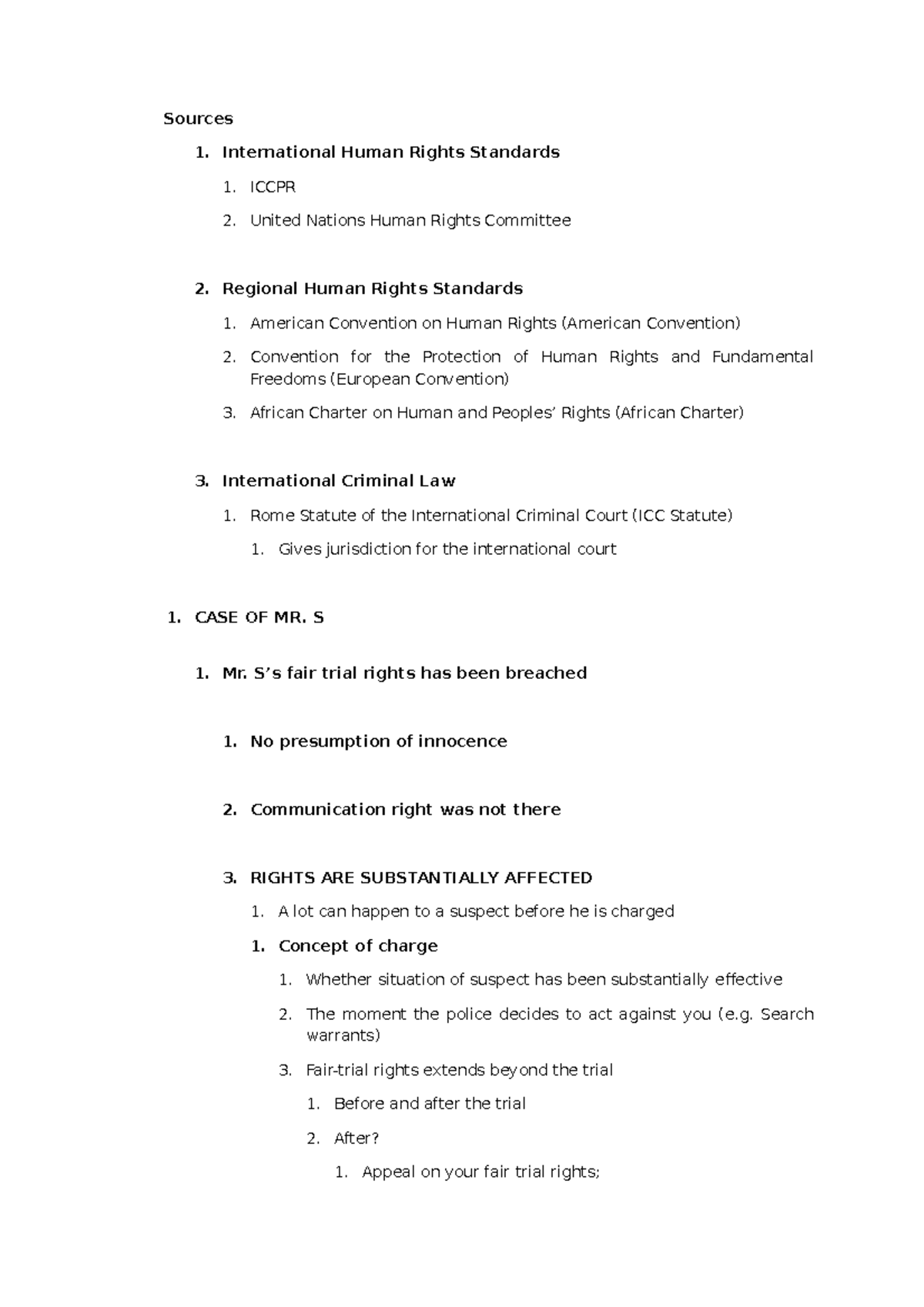 Sources - Sources 1. International Human Rights Standards 1. ICCPR 2 ...