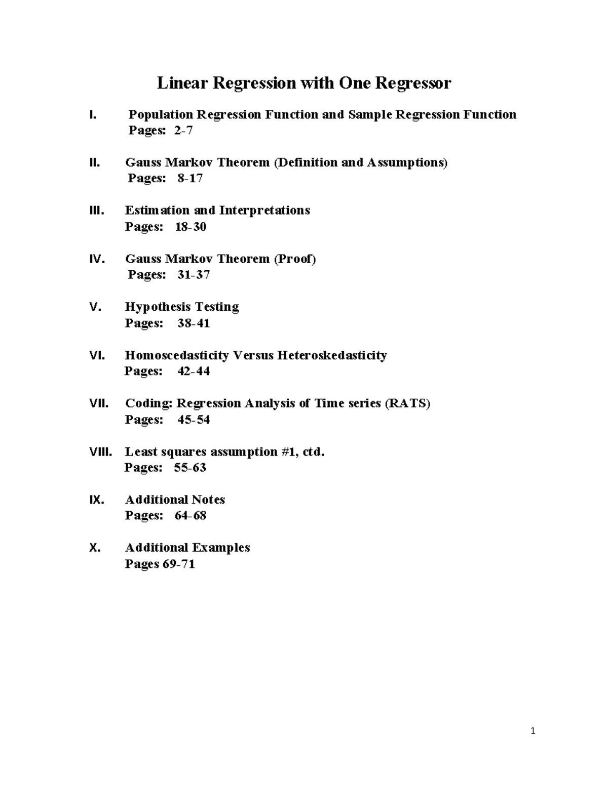 Linear Regression with One Regressor - Population Regression Function and Sample Regression ...