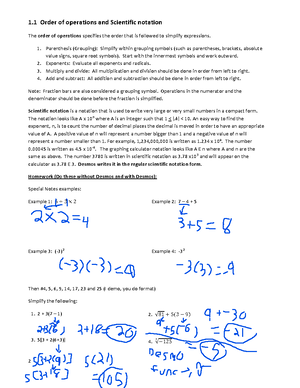 Equations - Notes - MAC 1105 - Studocu