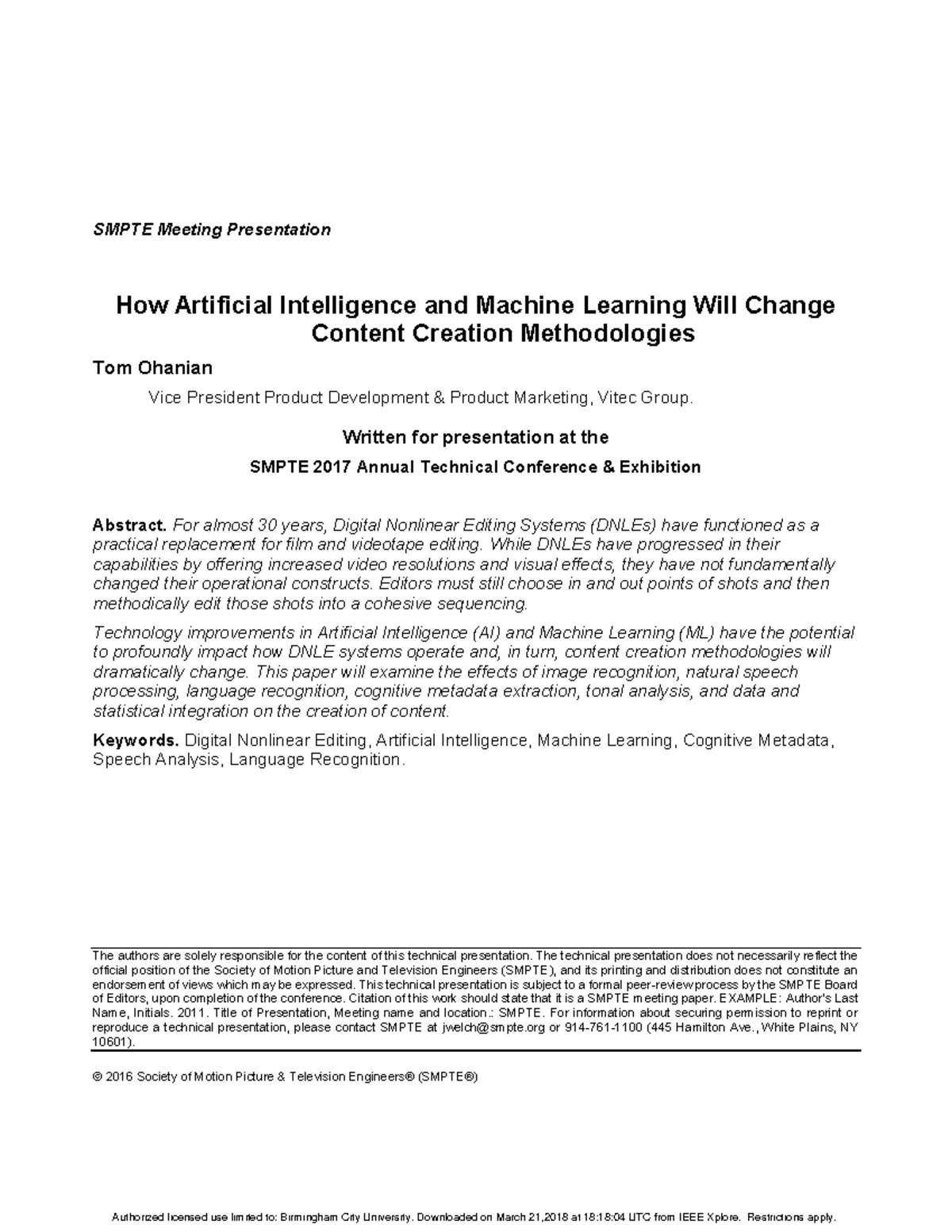 How Artificial Intelligence and Machine Learning Will Change Content Creation Methodologies ...