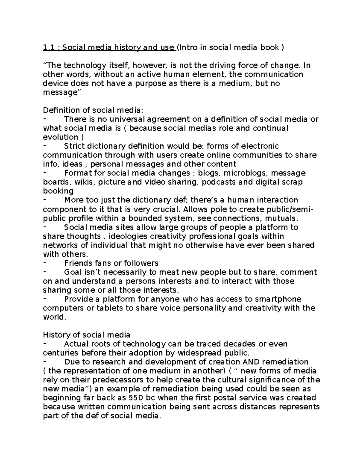 Reading 1 of week 1 educ 307 - 1 : Social media history and use (Intro ...