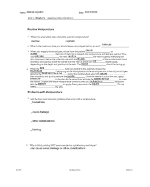 Finished MA119 ROW 2 Chapter 57 - MA119 MA Administrative 82022. Name: Date: ROW 2 - Chapter 57 ...