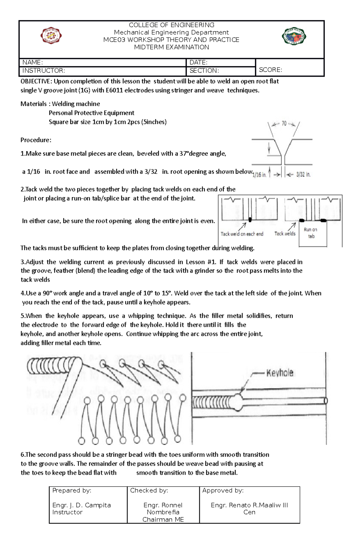 MCE03- Midterm- Examination - COLLEGE OF ENGINEERING Mechanical ...