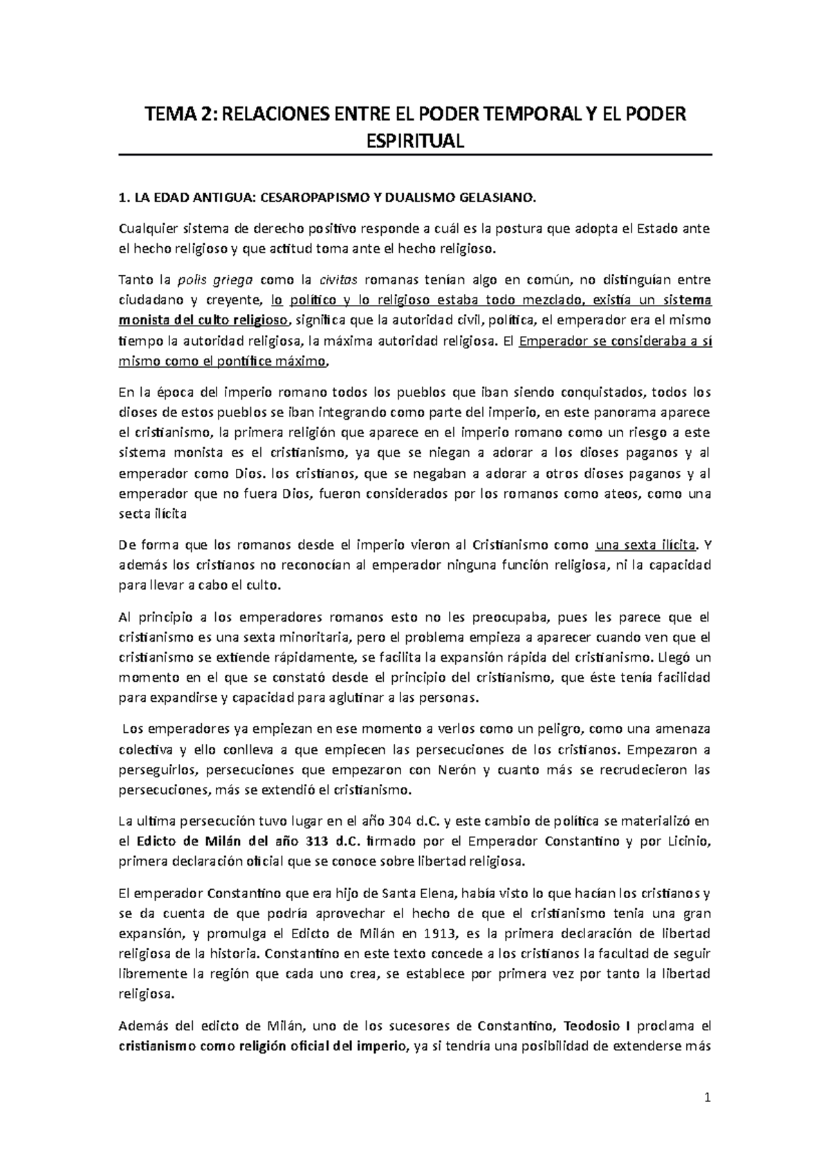 TEMA 2. Eclesiástico - LOURDES RUANO - TEMA 2: RELACIONES ENTRE EL ...