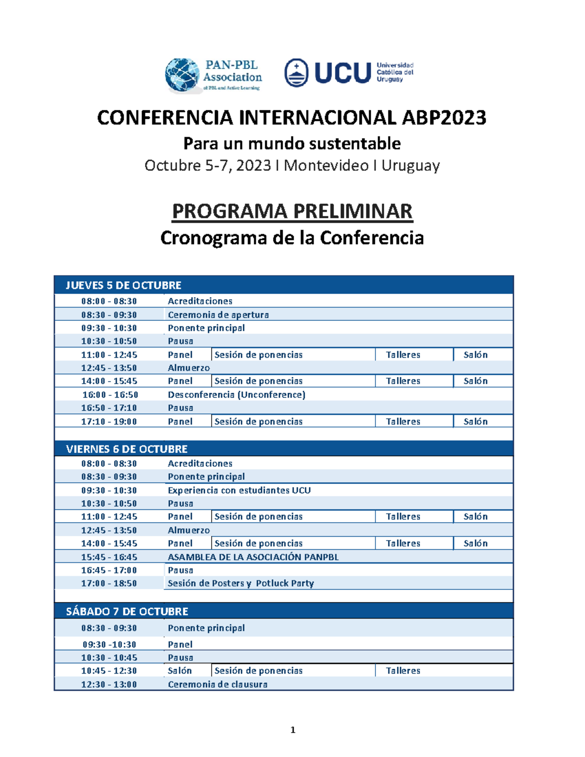 Programa Preliminar -3.10.23 para imprimir - CONFERENCIA INTERNACIONAL ...