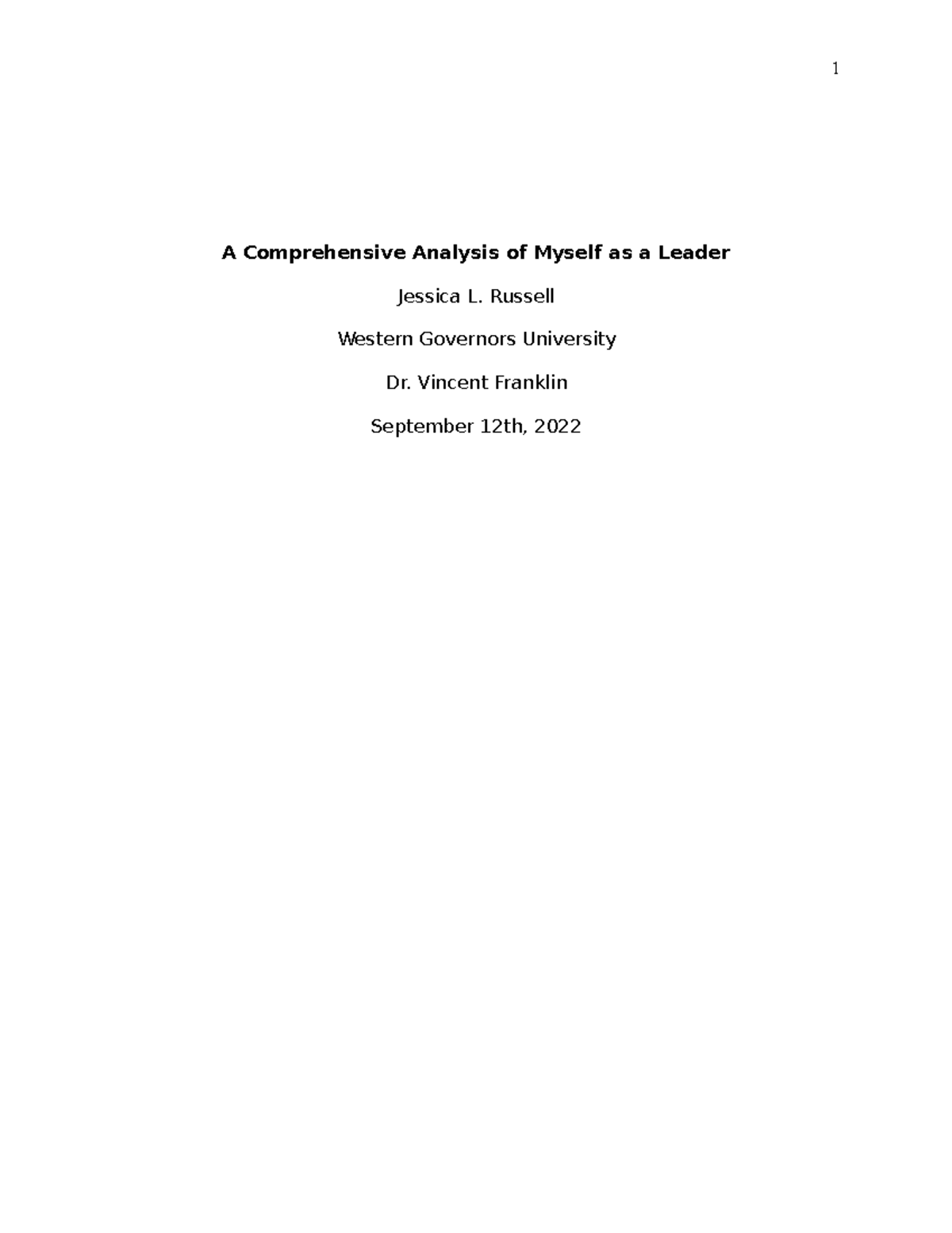 Leadership Evaluation - C200 - WGU - Studocu