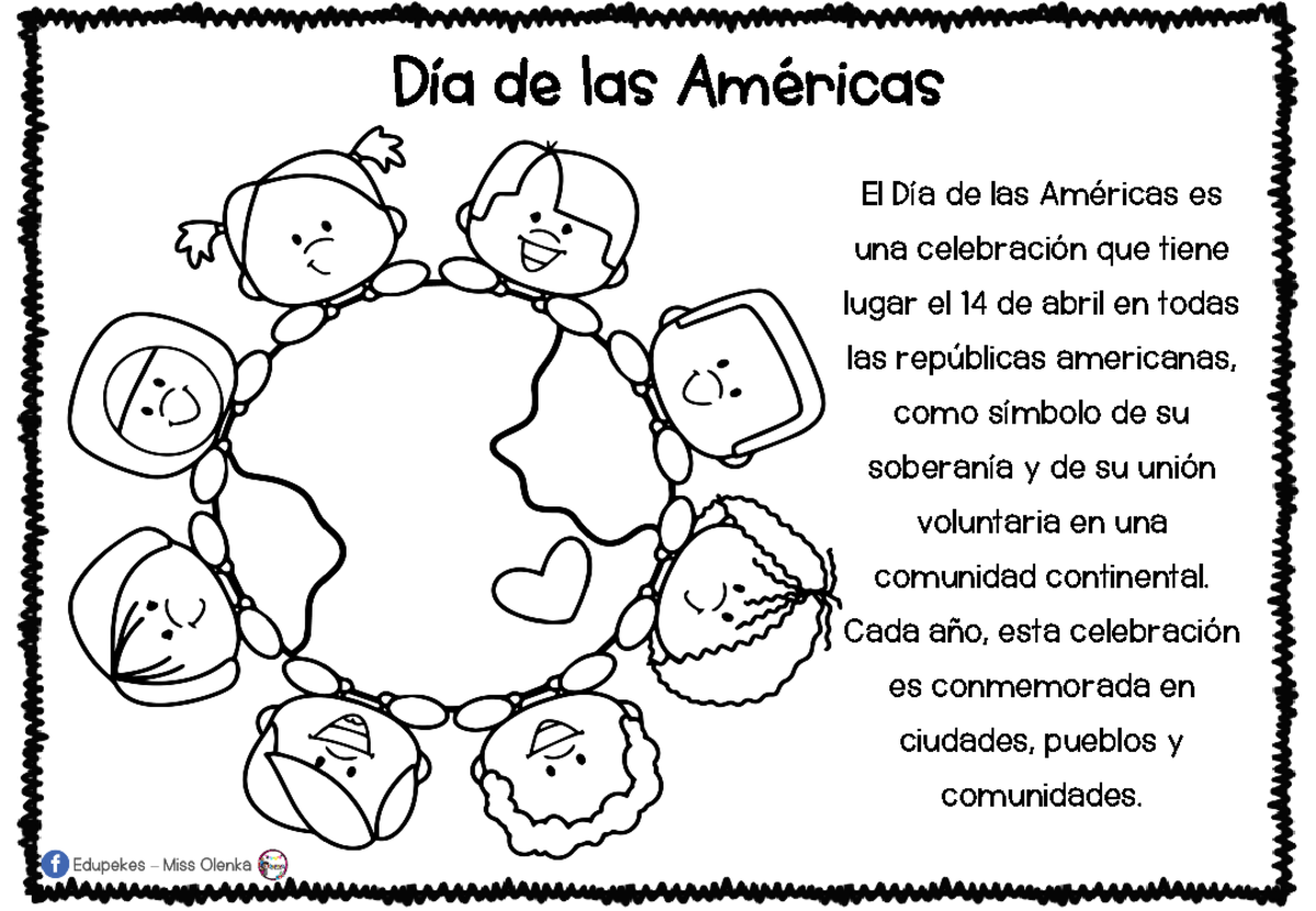 Fichas LAS Americas - El DÌa de las AmÈricas es una celebraciÛn que ...