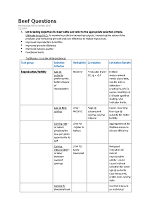 Beef cattle - only NB info summarized in an easily understandable ...