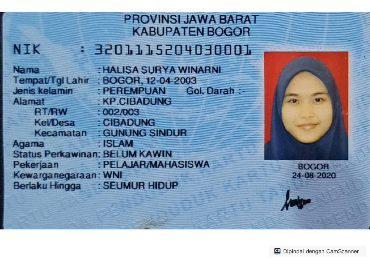 KTP Halisa - Halisa Winarni - Pencatatan Pernikahan Nabire - PROVINSI ...