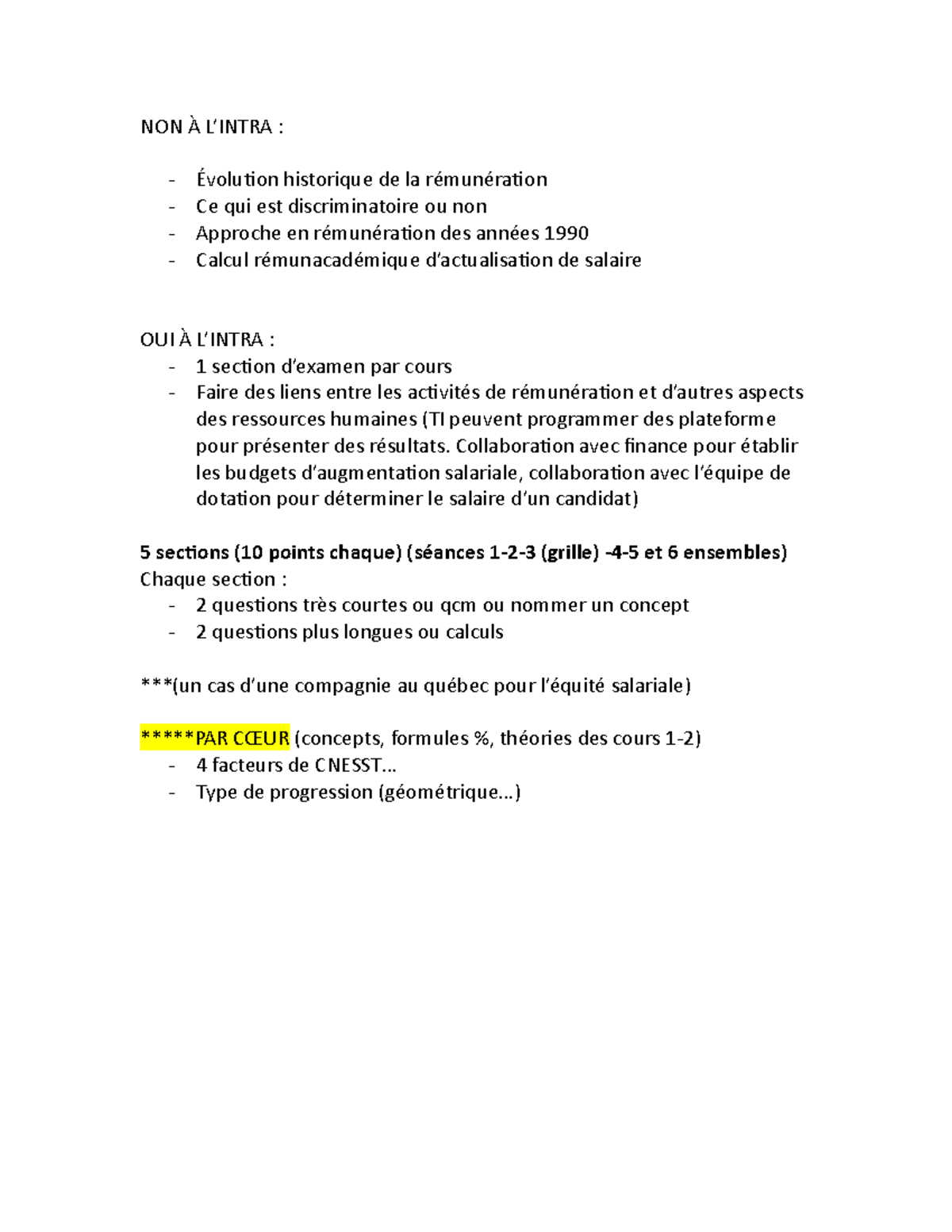Notes-intra - notes à savoir pour l'intra - NON À L’INTRA : Évolution ...