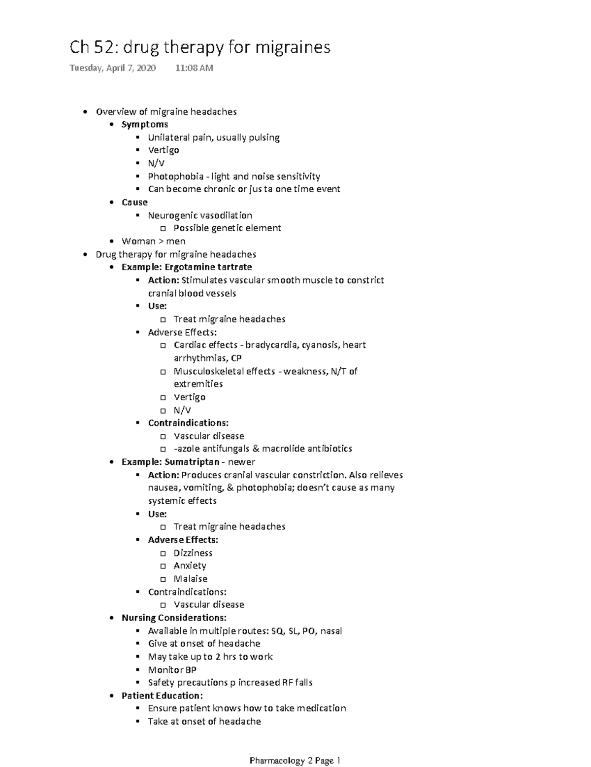 Ch 52 drug therapy for migraines - Overview of migraine headaches ...