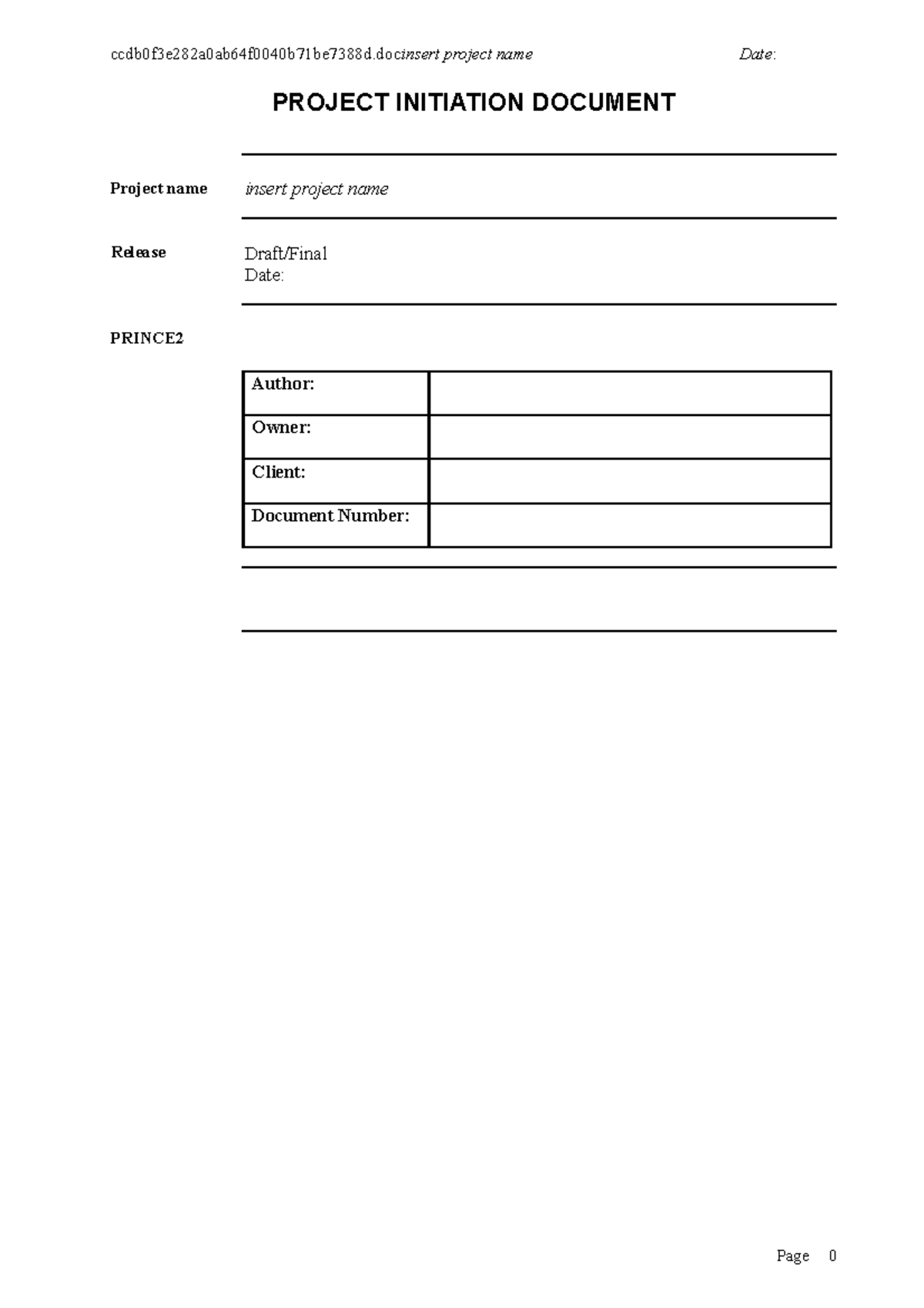 Project Initiation Document - English - UoN - Studocu