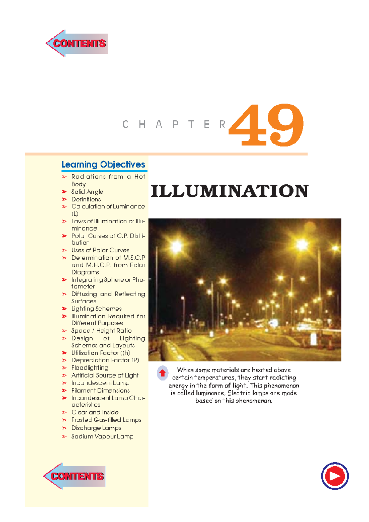 CH-49 - summary and notes - ILLUMINATION 49 CHAPTER Learning Objectives ...