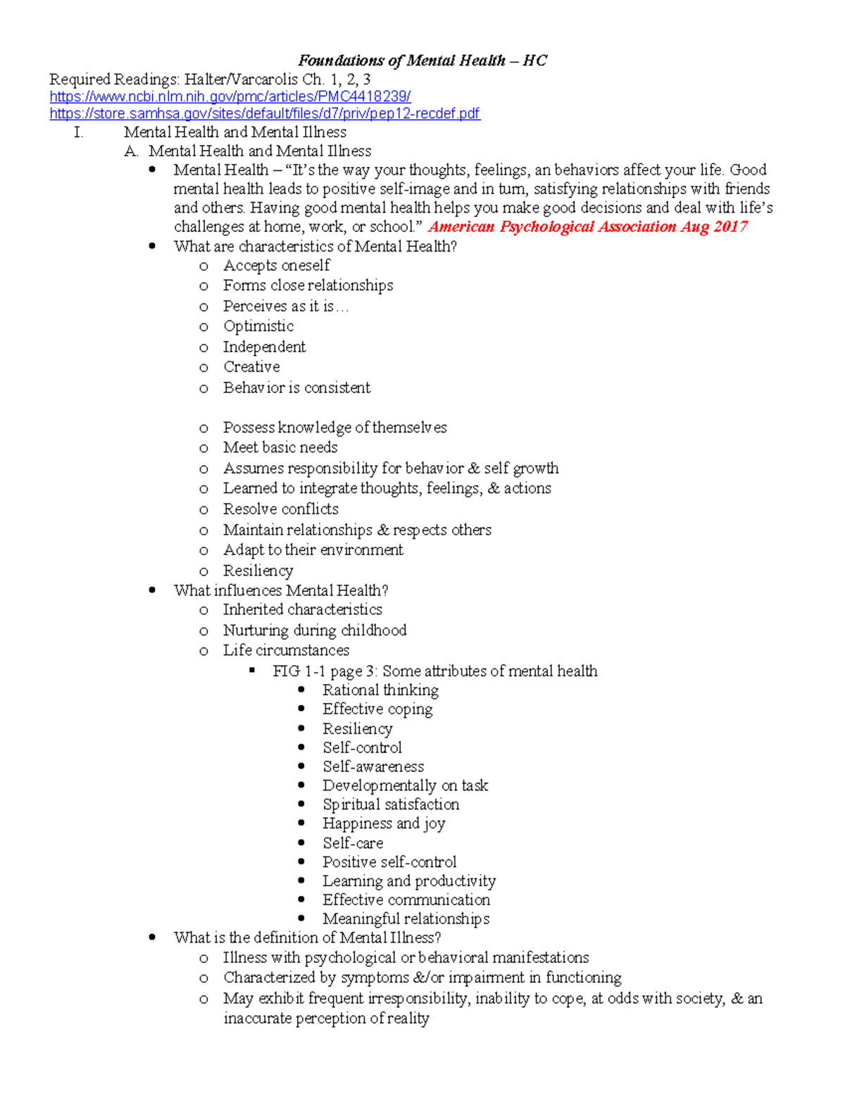 Foundations of Mental Health - 1, 2, 3 ncbi.nlm.nih/pmc/articles ...