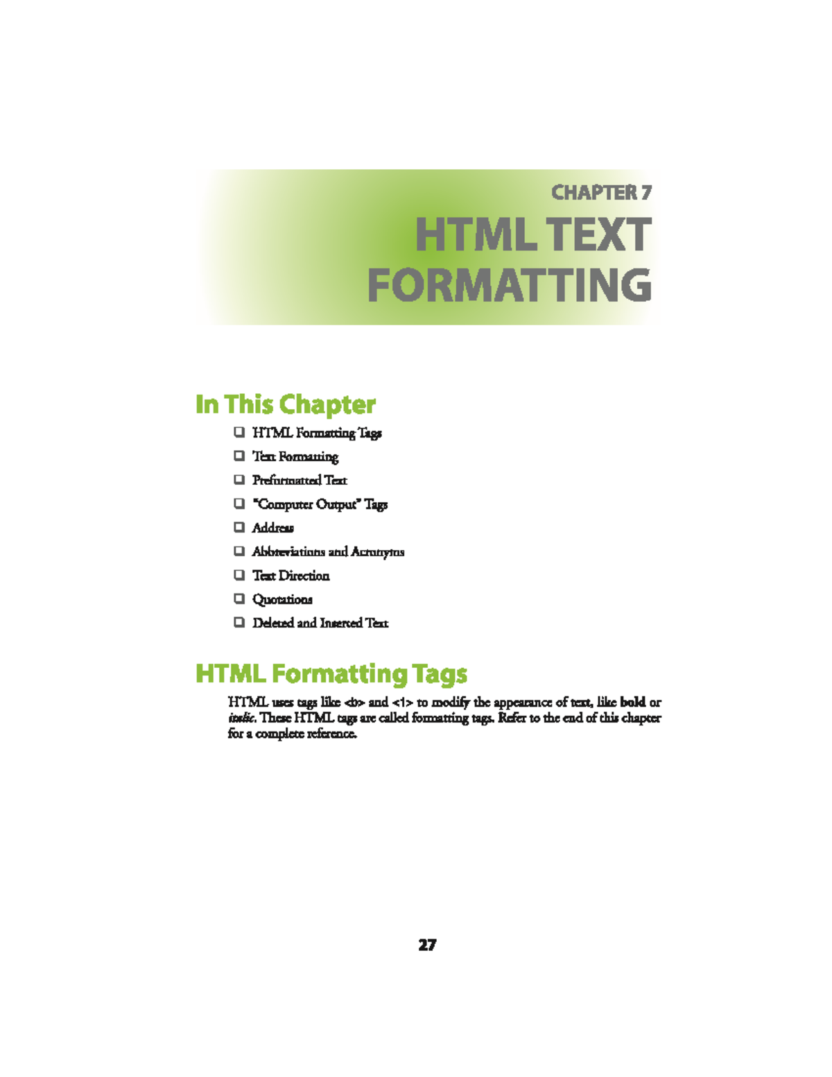 5-html-5-formatting styles - PHP - Studocu