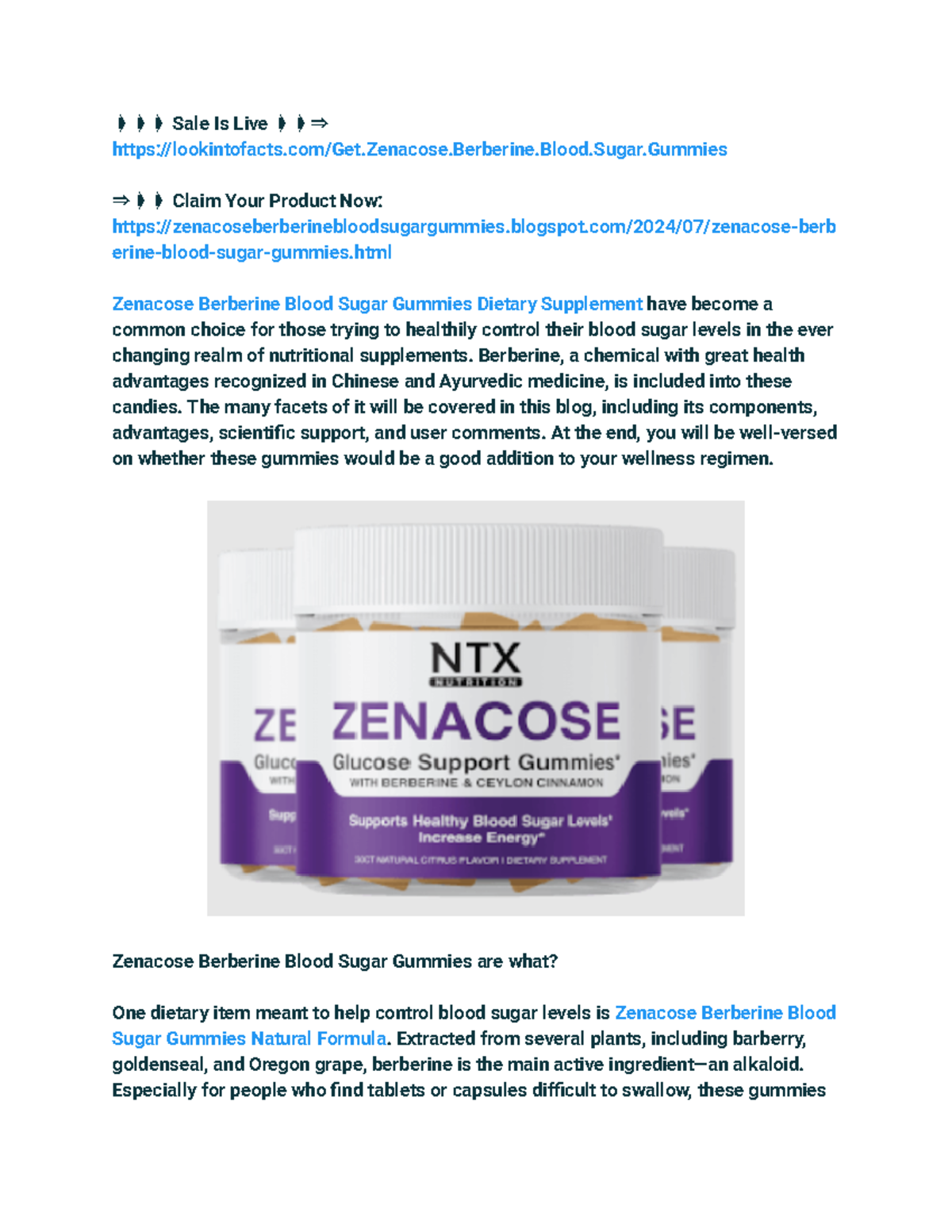Zenacose Berberine Blood Sugar Gummies Balanced Berberine - Sale Is ...