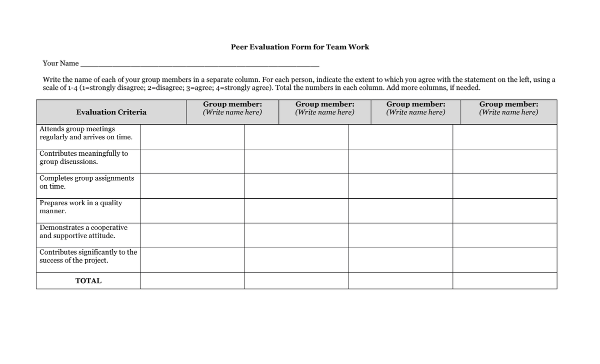 Peer-Evaluation - Peer evaluation for College students for their ...