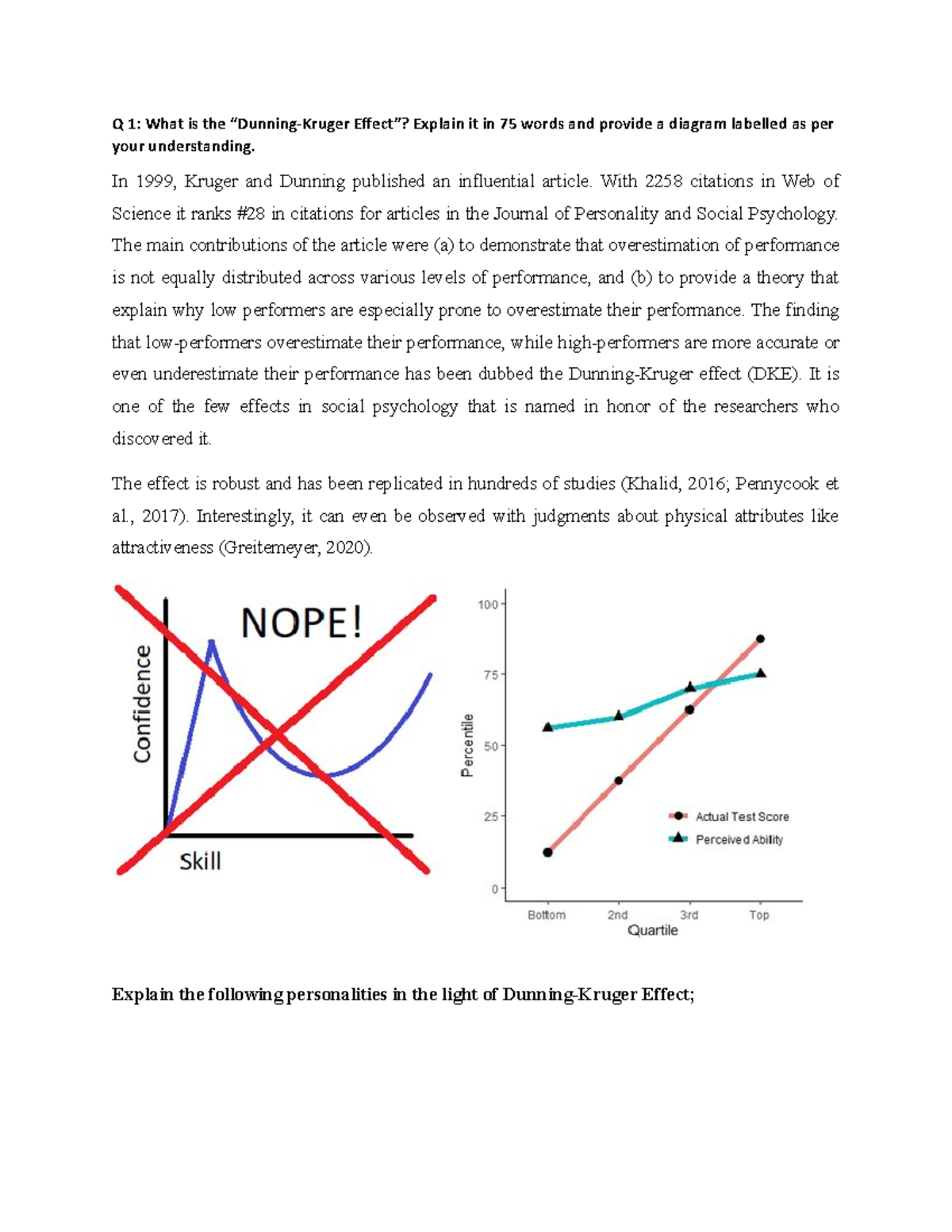Assignment 3 - htgh - Q 1: What is the “Dunning-Kruger Effect”? Explain ...