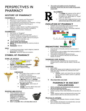 Historical Development of Pharmacy Practice - Perspective in Pharmacy ...