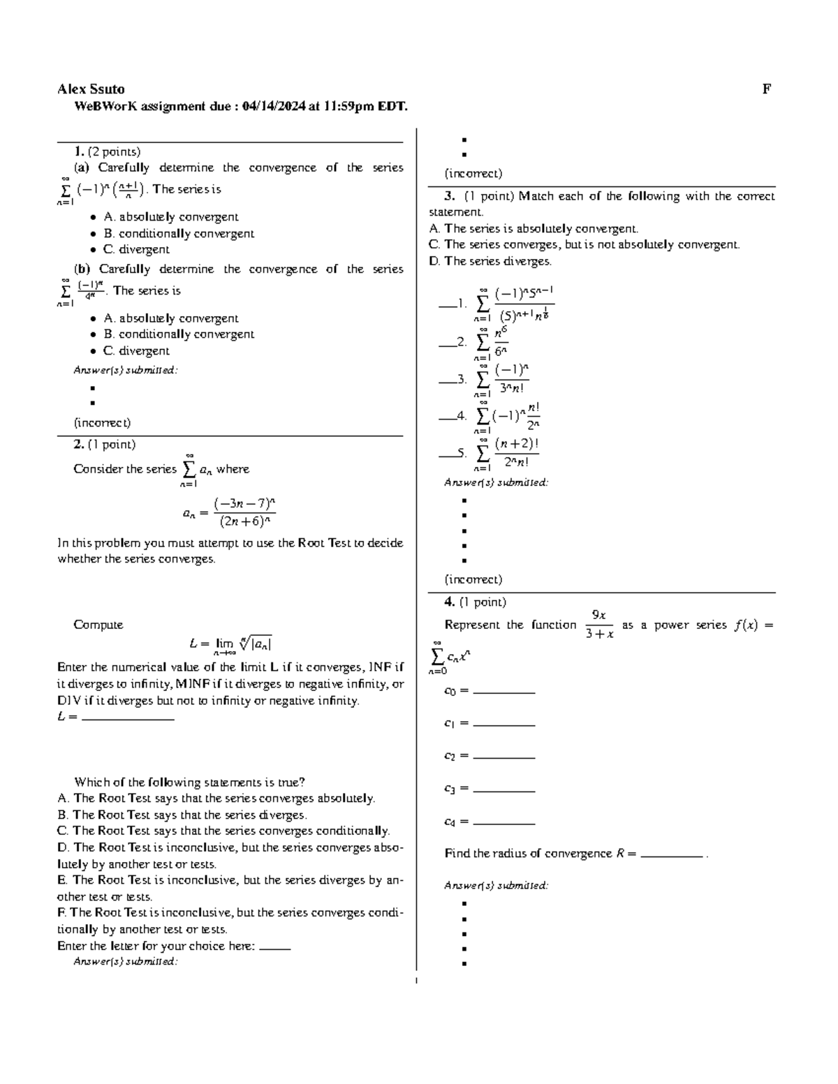 MATH 205 Winter 2024 - Alex Ssuto F WeBWorK assignment due : 04/14/2024 ...