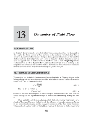 Momentum and forces in fluid flow force exerted on a stationary plane ...