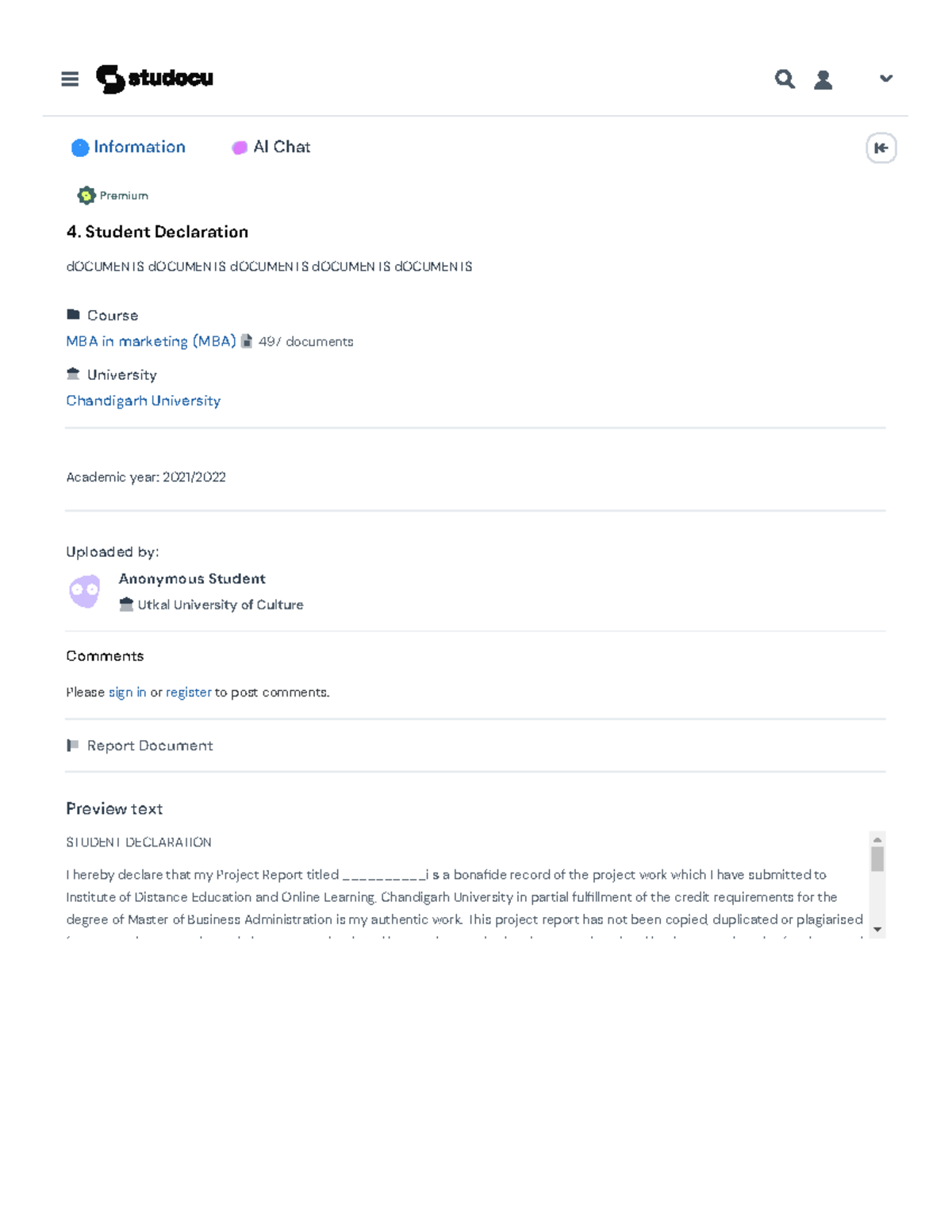 4. Student Declaration - Student Declaration I hereby declare that my ...